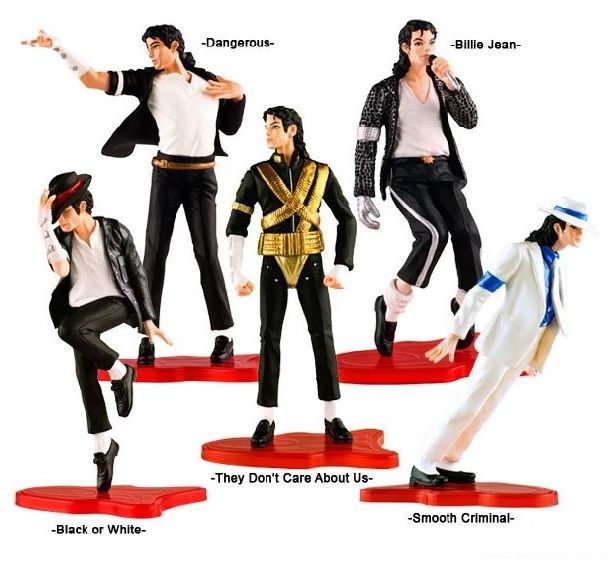 5pcs/set MJ Michael Jackson Action Figure Dancing MJ PVC Dolls Smooth ...
