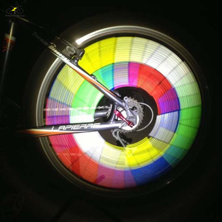PB 12Pcs Bicycle Wheel Spoke Reflector with Fluorescent Green ...