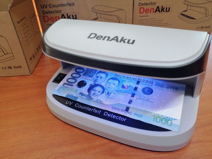 AL-09 UV lamp LED counterfeit banknote detector small violet light banknote detector with ...