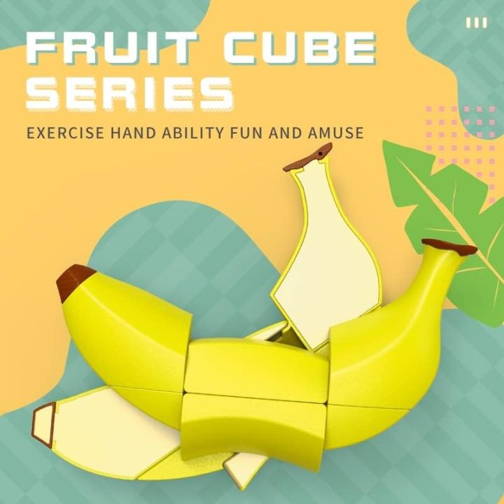 Speed Cube 3×3 Banana Shaped Magic Cube 1:1 Realistic 3D Fruit Cube ...