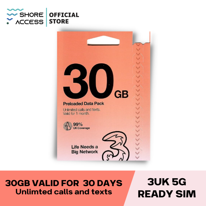3UK Supercharged SIM (3UK £15) Roaming sim card for seafarers USA ...