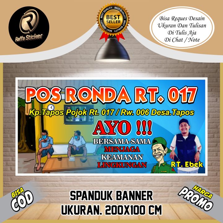 Spanduk, Banner Backdrop Pos Ronda/Siskamling Ukuran 200x100 Cm ...