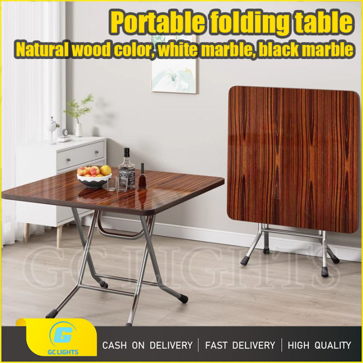 GC Folding Table Dining Table Marble Table Household Small rice Table ...