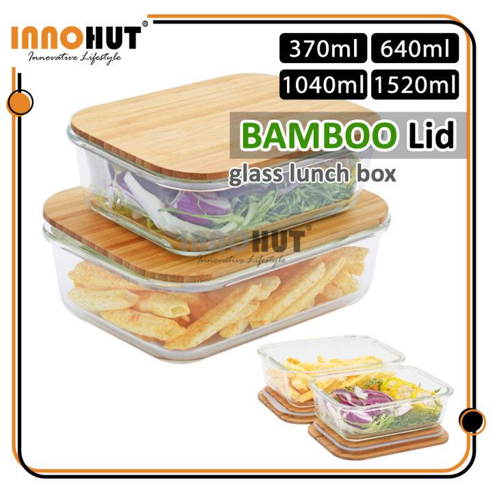 [1PC] Innohut Airtight Glass Food Container Lunch Box Bekas Makanan ...