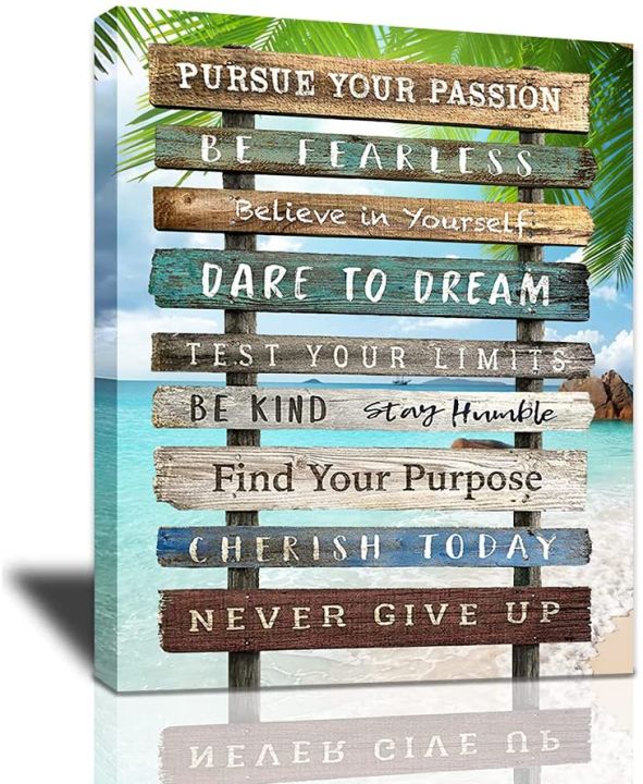 Inspirational Wall Art Motivational Canvas Print Positive Quotes Poster ...