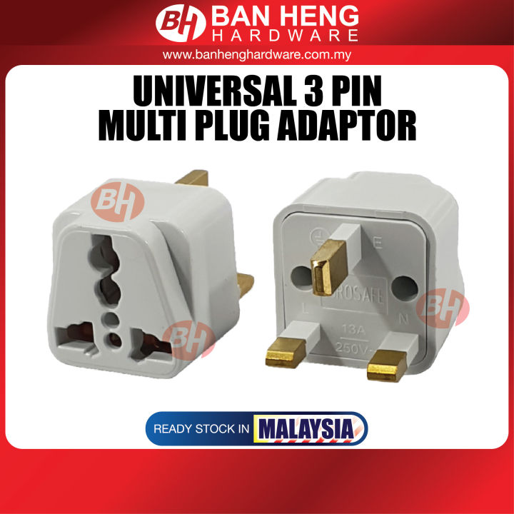 UNIVERSAL 3 PIN MULTI PLUG ADAPTOR / UNIVERSAL TRAVEL CONVERTER | Lazada