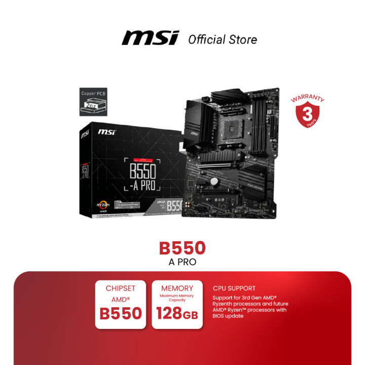 MSI MOTHERBOARD B550-A PRO (เมนบอร์ด) | Lazada.co.th