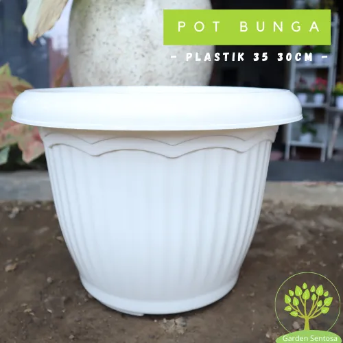 Pot Bunga Plastik Besar 30 dan 35 cm - Pot Tanaman Hidup | Lazada Indonesia