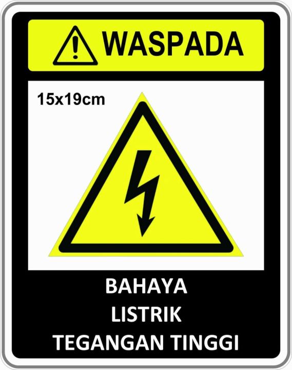 STIKER VINYL BAHAYA LISTRIK TEGANGAN TINGGI | Lazada Indonesia