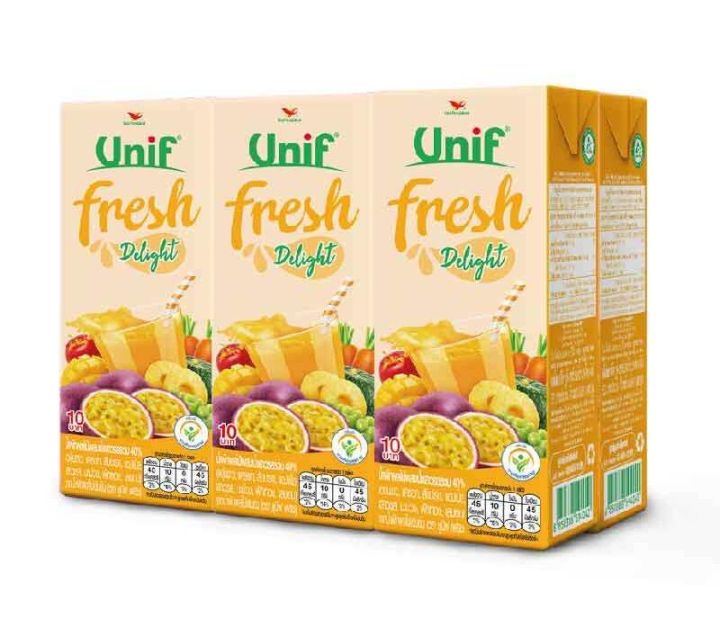ยูนิฟ เฟรช ดีไลท์ น้ำผักผลไม้รวมผสมเสาวรส40% ขนาด 180ml UNIF FRESH ...