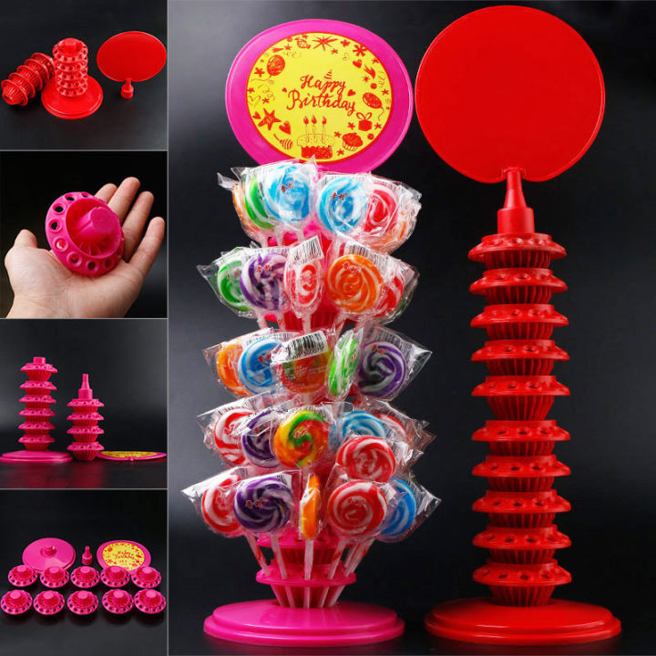 120 Holes Lollipop Display Stand Candy Dessert Stick Holder Organizer ...
