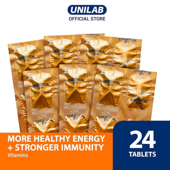 Unilab Enervon Z+ Multivitamins 24 tablets (More Healthy Energy ...