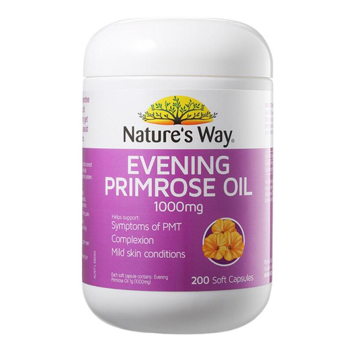 Evening primrose oil 1000 mg อีฟนิ่งพริมโรสออย 200 เม็ด ออสเตรเลีย Exp ...