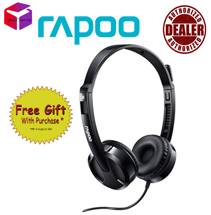 Rapoo H100 Plus HD Stereo Headset with Noise Reduction Feature | Lazada PH