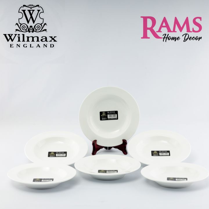 Wilmax 6 Pcs Fine Porcelain Soup Plate - 20CM / 23CM | Lazada