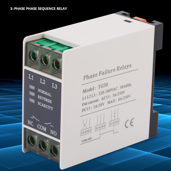 Phase Sequence Relay TG30 220-380VAC 3-Phase Phase Sequence Protection ...