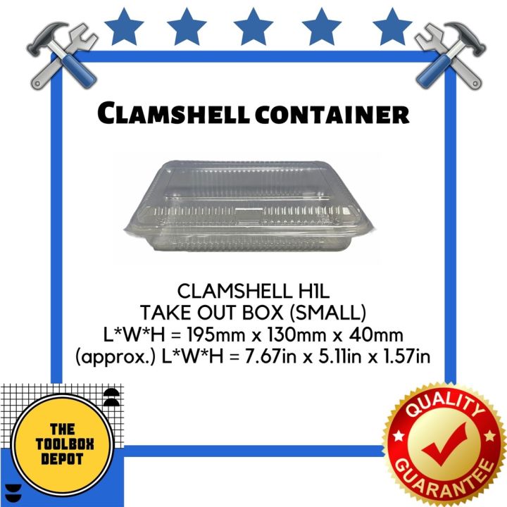 Clamshell Packaging Container OPS Plastic Material [ Take Out Box (S ...