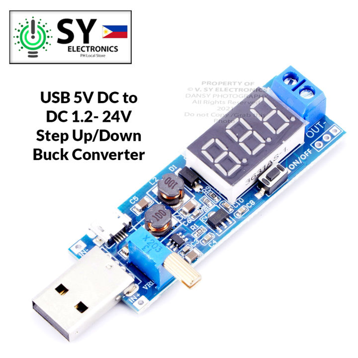 USB DC-DC Step Up Down Boost Power Supply Module 3.5V ~ 12V to 1.2V ...