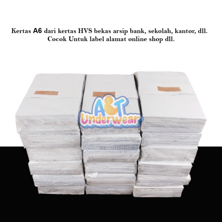 500gram Kertas HVS A6 dari kertas bekas arsip / kertas print resi ...