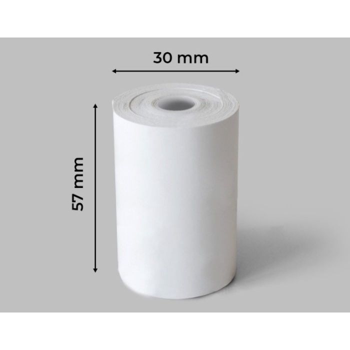Kertas Thermal Ukuran 57 mm x 30 mm untuk Printer 58 mm Struk Kasir ...