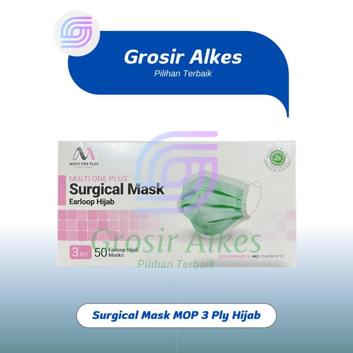 Masker Multi One Plus Surgical 3ply Headloop Hijab / Masker Medis ...
