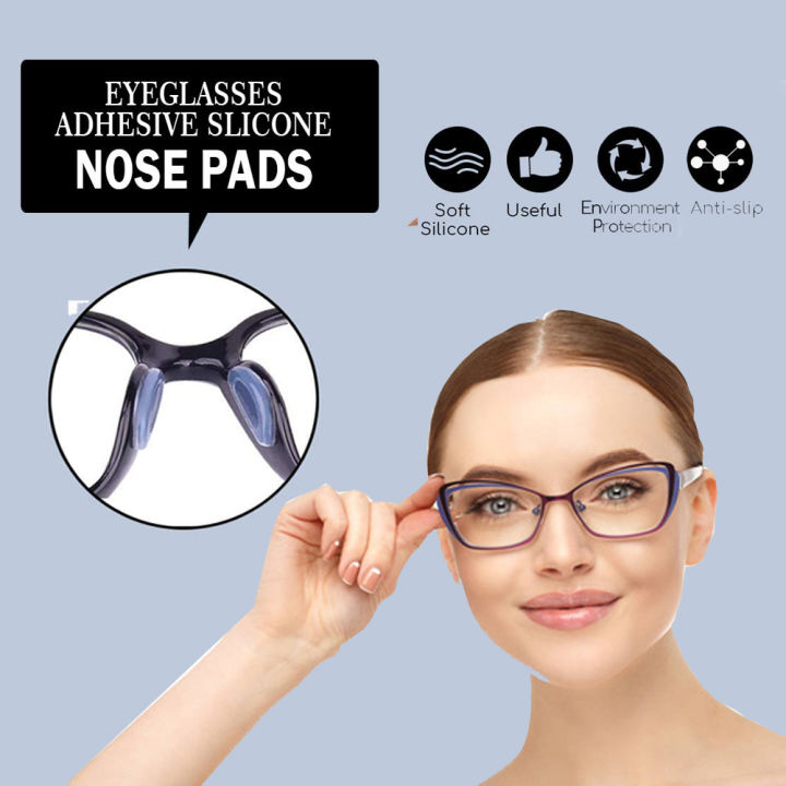 DUAL STYLE ADHESIVE NOSE PAD FOR EYEGLASSES, STICK ON, STICKER ON ...