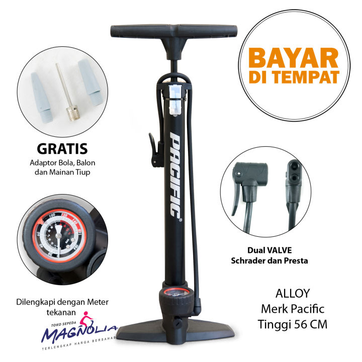 Pompa Angin Ban Motor dan Sepeda Kompa Speda dengan Tabung Meter Lebar ...