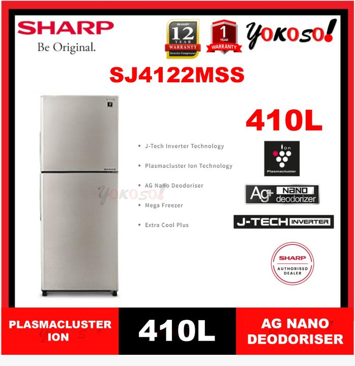 [Seller's Own Fleet] Sharp SJ4122MSS 410L J-Tech Inverter 2 Door ...