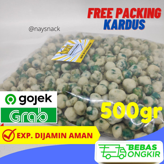 Kacang Polong Ijo Tepung Isi Bersih 500 Gram Makanan Ringan Kiloan ...