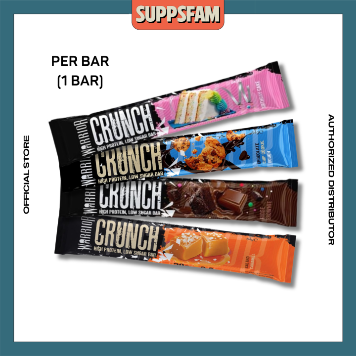 Warrior Crunch - High Protein Bars - 20g Protein Each Bar - Low Carb, Low Sugar Snack - (PER BAR ...