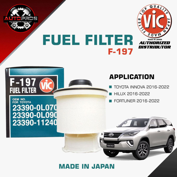 VIC F-197 Fuel Filter (Element) for Toyota Innova / Toyota Fortuner ...