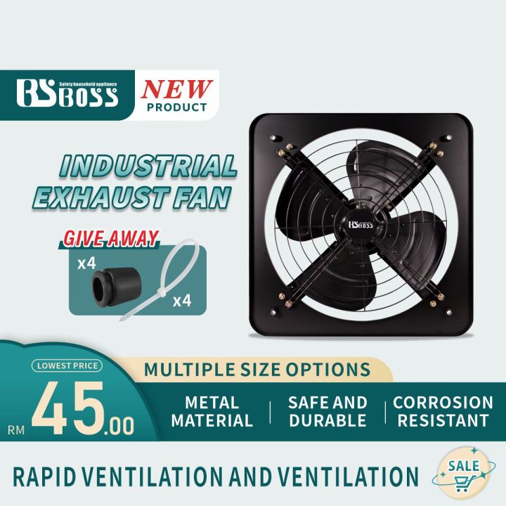 BS BOSS exhaust fan 8-24 inch Wall Type Light Duty Industrial kitchen ...