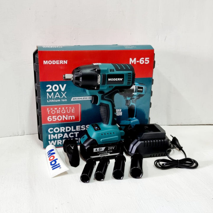 Mesin Bor Impact Buka Baut Mobil Modern M-65 20V M65 Impact Wrench ...