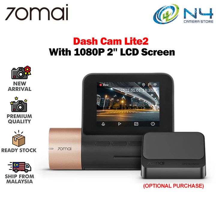 70mai Dash Cam Lite2 1080P 2'' LCD Screen 70mai Car DVR Lite2 24H ...