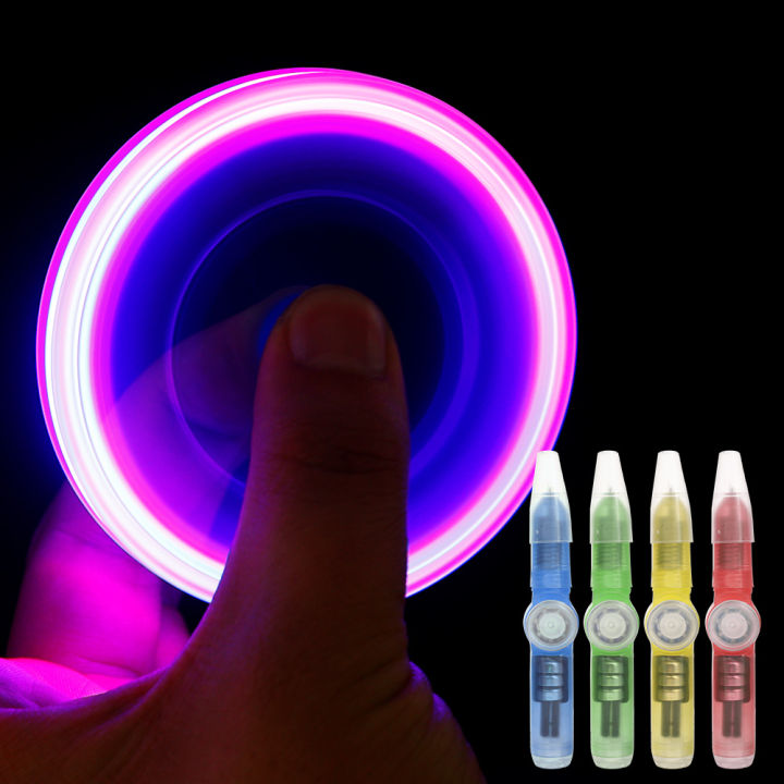 YESPERY 2pcs Fingertip Rotating Spinner Gyro Pen With Battery LED ...