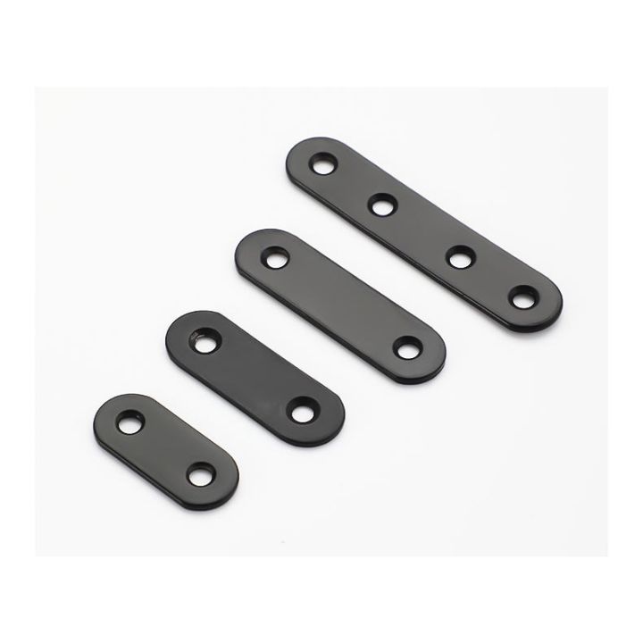 10PCS tainless steel black straight bracket flat bracket angle bracket ...