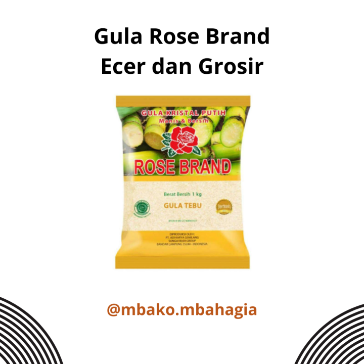 Gula Rose Brand Kuning kemasan 1kg - grosir 5Kg (5Pcs) | Lazada Indonesia