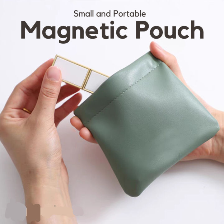 [SG] Magnetic Pouch Small Cute Travel Pocket Coin Cosmetics Accessories ...