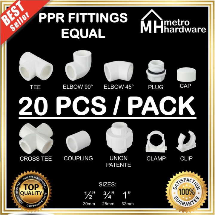 PPR White Fittings 1/2” (20mm) Elbow Coupling 20PCS | Lazada PH