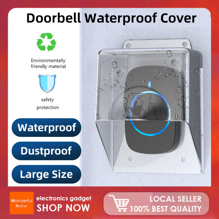Waterproof Cover for Wireless Doorbell Button Transmitter Dust Rain ...