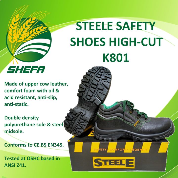 STEELE Safety Shoes High-Cut K801 size 6" (39) | Lazada PH