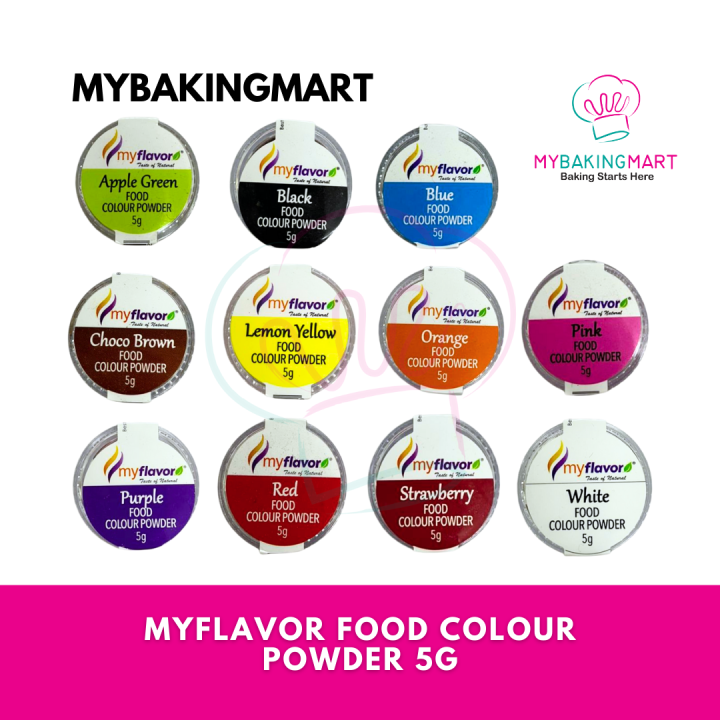 Myflavor Matte Food Colour Powder / Dust - Halal Food Coloring - 5g ...