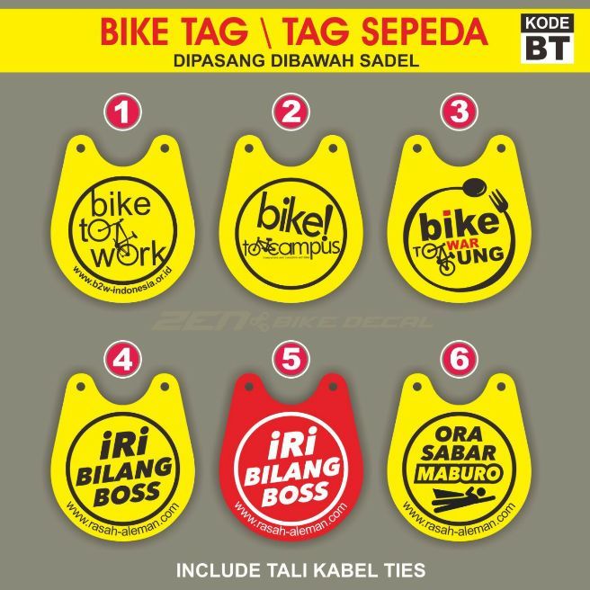 Bike Tag Bike To Work Indonesia - Gantungan Sepeda B2W | Lazada Indonesia