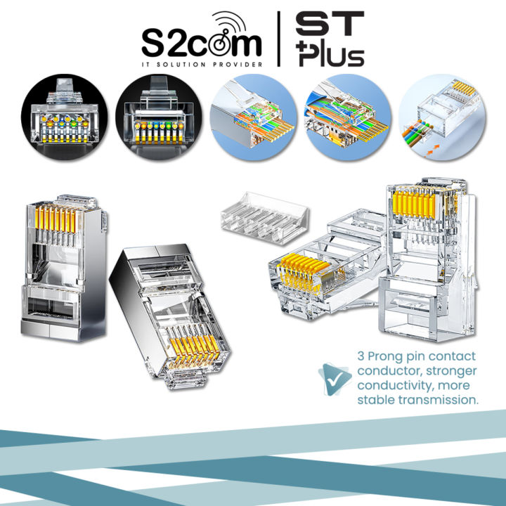 Cat5e Cat6 Shielded Unshielded Rj45 Modular And Loading Bar Connector