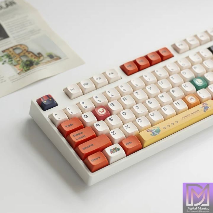 Super Mario Keycap PBT Dye Sub OEMXDA Cute Yellow Red Nintendo Keycaps ...