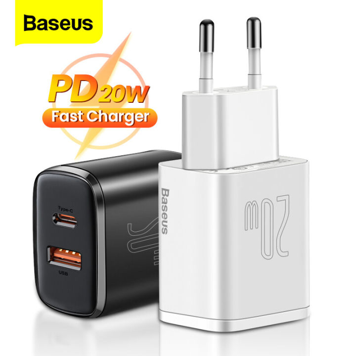 Baseus PD 30W 20W USB Type C Charger 2-Port Quick Charge with 20W USB-C ...