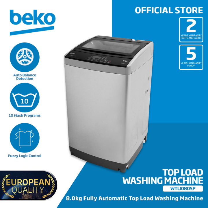 Beko Washing Machine 8.0kg Top Load WTLI080SP | Lazada PH