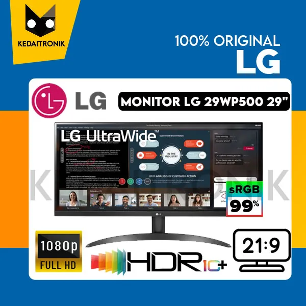 Monitor LED LG 29WP500 29" Ultrawide IPS 2560x1080 HDMI HDR10 | Lazada ...
