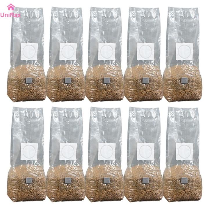 【UniRax】 Mushroom Cultivation Bags Package of 10 Designed for All ...