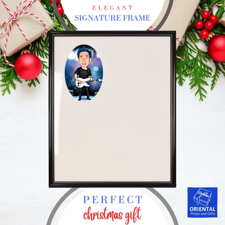 Signature Frame with Free Print ( Can be order with Caricature or ...